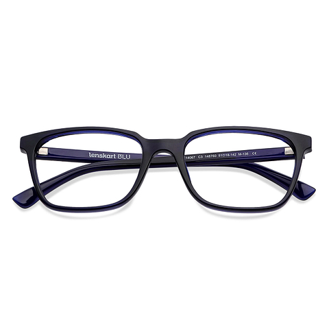 Buy Blue Block Screen Glasses: Blue Full Rim Rectangle Lenskart BLU LB ...