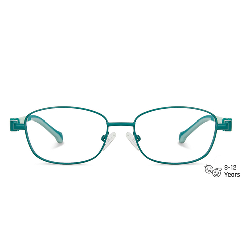 Buy Blue-Block Kids Computer Glasses: Green Full Rim Rectangle Kids 8 ...