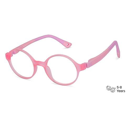 Buy Blue-Block Kids Computer Glasses: Matte Pink Transparent Pink ...