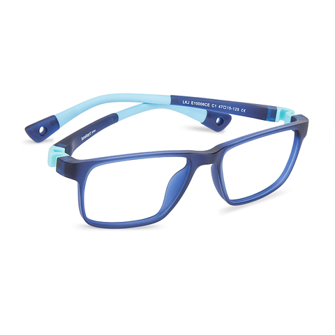 Buy Blue-Block Kids Computer Glasses: Matte Blue Transparent Sky Blue ...