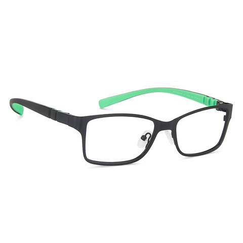 Buy Blue-Block Kids Computer Glasses: Black Green Full Rim Rectangle ...