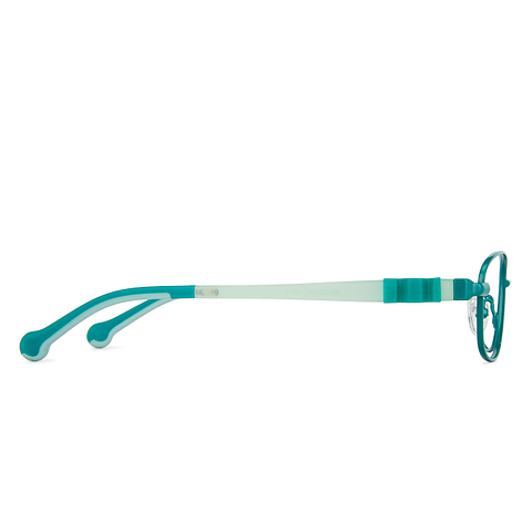 Kids Glasses: Green Sky Blue Full Rim Rectangle Kids (8-12 yrs ...