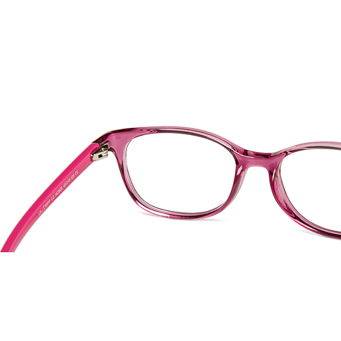 Buy Kids Glasses: Pink Transparent Pink Full Rim Cat Eye Kids 5-8 yrs ...