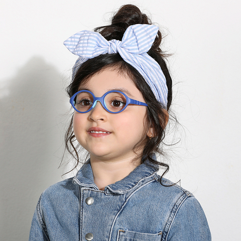 Buy Kids Glasses: Matte Blue Sky Blue Full Rim Round Kids Kids 2-5 yrs ...