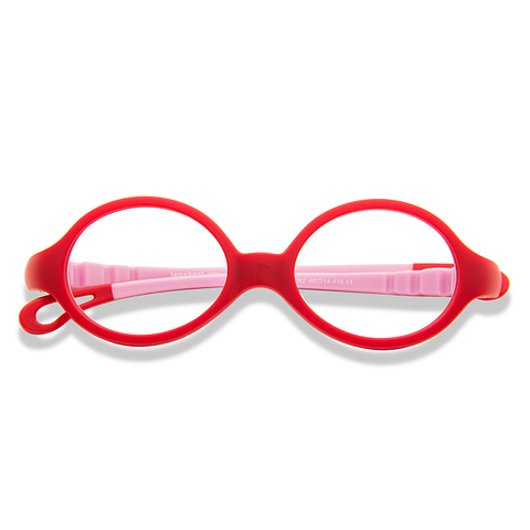 Buy Kids Glasses Matte Red Pink Full Rim Oval Kids Kids 2-5 yrs Hooper ...
