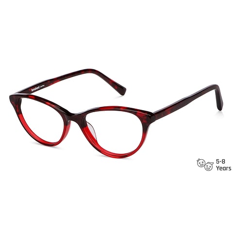 Buy Kids Glasses: Red Full Rim Cat Eye Kids 5-8 yrs Lenskart Junior ...