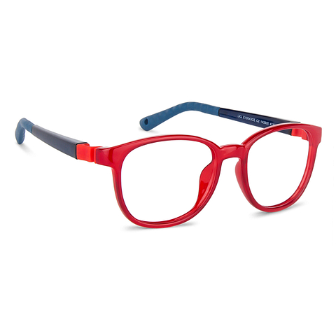 Buy Blue-Block Kids Computer Glasses: Red Blue Sky Blue Full Rim Round ...