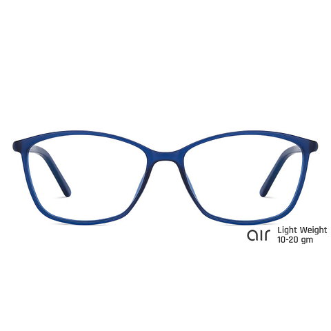 Lenskart Air: Blue Gunmetal Blue Full Rim Square Lenskart Air fusion LA ...