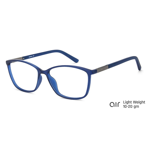 Lenskart Air: Blue Gunmetal Blue Full Rim Square Lenskart Air fusion LA ...