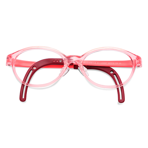 Buy Blue-Block Kids Computer Glasses: Pink Transparent Marron Full Rim ...