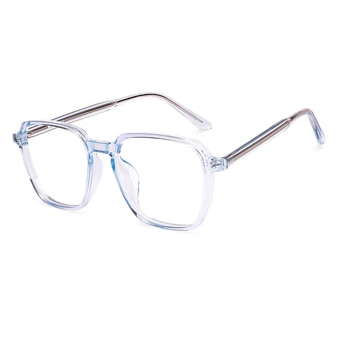 Buy Blue Block Zero Power Screen Glasses: Transparent Full Rim Square ...