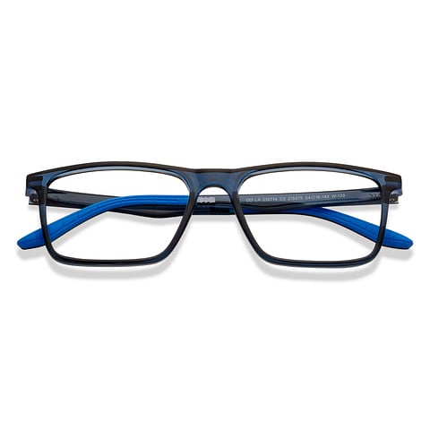 Buy Blue Transparent Blue Full Rim Rectangle Lenskart Air Essentials LA ...