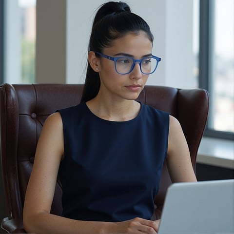 Buy Ocean Blue Full Rim Square Lenskart HUSTLR LA E15417-XW C30 ...