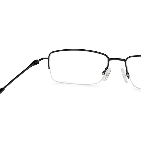 Buy Black Half Rim Rectangle Matt Eyewear SLEEK STEEL M89011-C2 ...