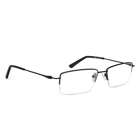 Buy Black Half Rim Rectangle Matt Eyewear SLEEK STEEL M89015-C1 ...