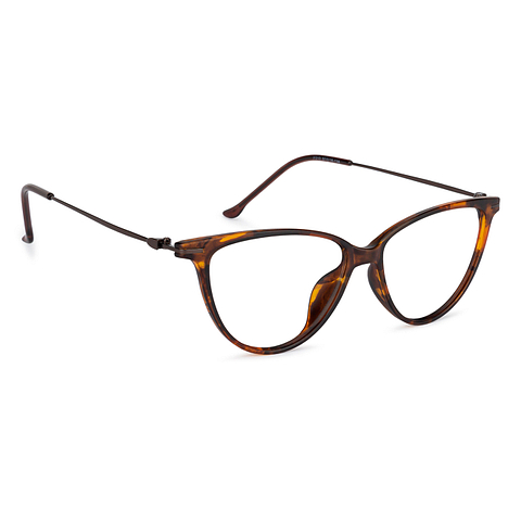 Buy Matte Tortoise Brown Full Rim Cat Eye Lenskart Air Online Air ...