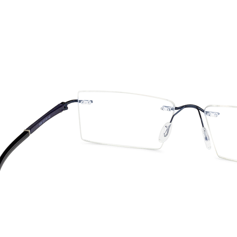 Blue Black Blue Rimless Rectangle Polo Sports Sleek Steel 1006-C6 ...