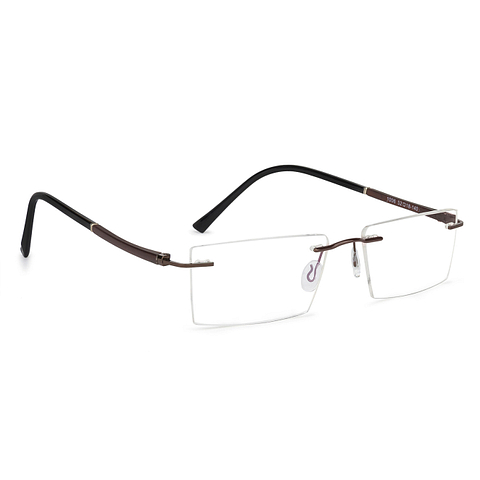 Buy Brown Black Brown Rimless Rectangle Polo Sports Lumineers 1006-C5 ...