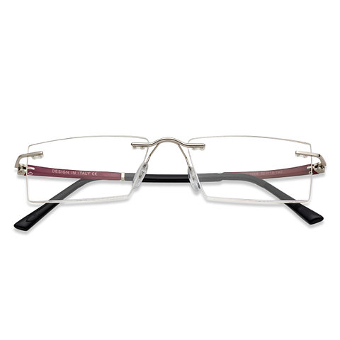 Buy Silver Black Red Rimless Rectangle Polo Sports Lumineers 1006-C7 ...