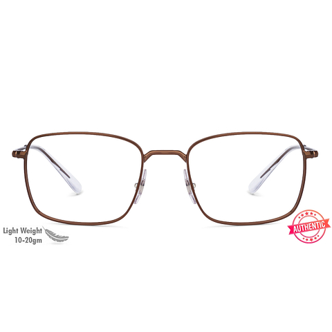 Ray-Ban RX6437 Medium (Size-51) Brown 3038 Unisex Eyeglasses - Lenskart.com