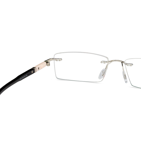 Buy Silver Pink Black Rimless Rectangle Solid Air Fusion 004-C2 ...