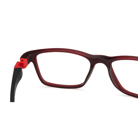 Buy Kids Glasses: Matte Maroon Black Red Full Rim Rectangle Kids 5-8 ...