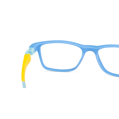 Buy Kids Glasses: Sky Blue Orange Blue Full Rim Rectangle Kids 5-8 yrs ...
