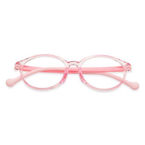 Buy Kids Glasses: Pink Transparent Pink Full Rim Round Kids 5-8 yrs ...