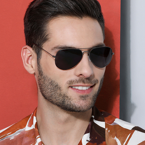 Gunmetal Grey Gradient Full Rim Aviator Vincent Chase Polarized The ...