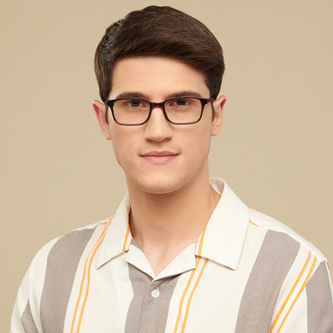 Buy Grey Transparent Full Rim Rectangle Vincent Chase Classic Acetate ...