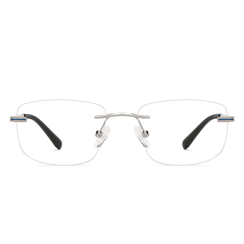 Buy Vincent Chase Silver Stainless Steel Rectangle Spectacles Online ...