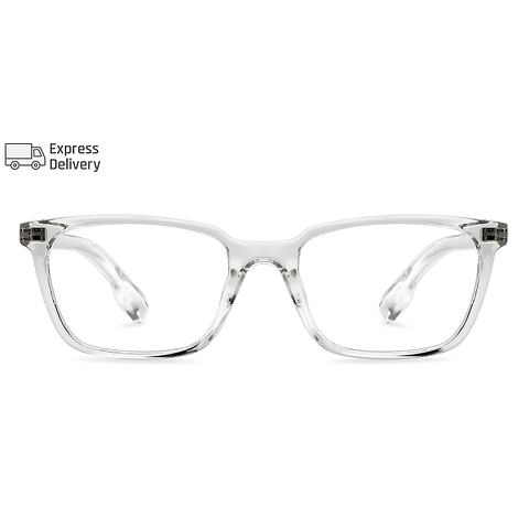 Buy Blue Block Screen Glasses: Transparent Full Rim Rectangle Lenskart ...