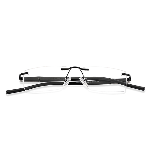 Buy Matte Black Rimless Rectangle Lenskart Air Essentials VCE11867-C3 ...