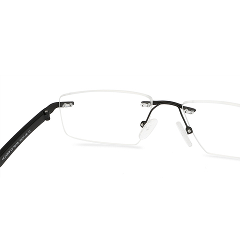 Buy Black Green Rimless Rectangle Lenskart Air Essentials LA VC E12879 ...