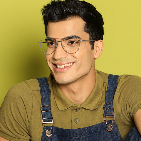 Buy Blue Block Zero Power Phone Computer Glasses: Silver Black Full Rim ...