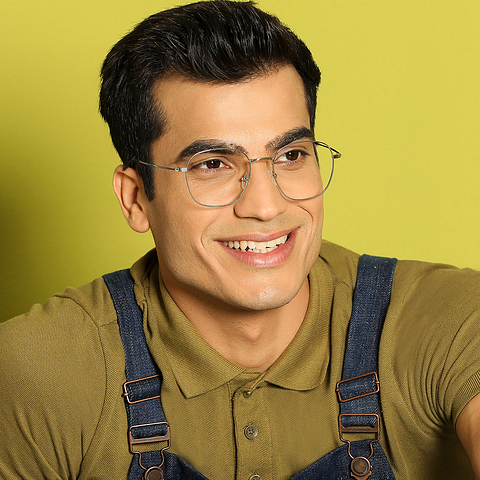 Buy Silver Full Rim Square Vincent Chase SLEEK STEEL VC E13055-C3 ...