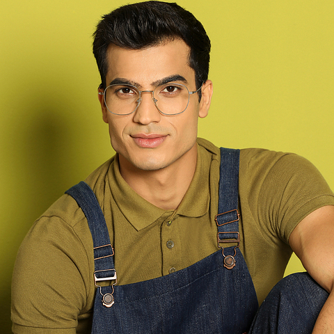 Buy Silver Full Rim Square Vincent Chase SLEEK STEEL VC E13055-C3 ...