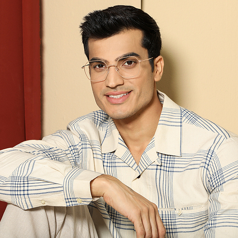 Buy Rose Gold Black Full Rim Geometric Vincent Chase Online SLEEK STEEL ...