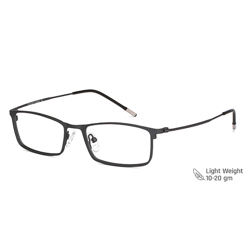Buy Vincent Chase Black Stainless Steel Rectangle Spectacles Online ...