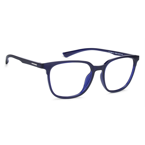 Buy Blue Block Screen Glasses: Blue Transparent Blue Full Rim Square ...