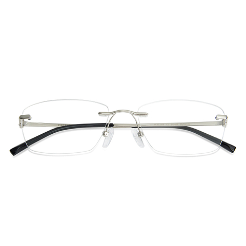 Buy Vincent Chase Silver Stainless Steel Rectangle Spectacles Online ...