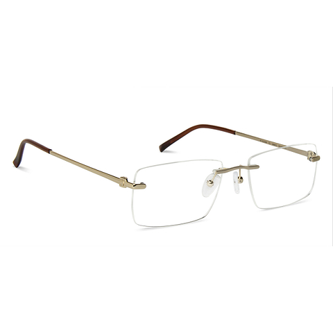 Buy Vincent Chase Gold Stainless Steel Rectangle Spectacles Online ...
