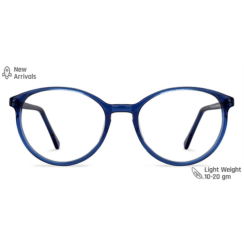 Buy Dark Blue Full Rim Round Vincent Chase Classic Acetate VC E13296-C1 ...