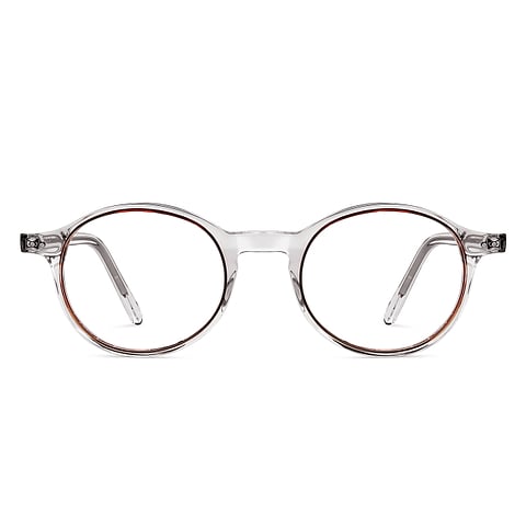 Buy Transparent Brown Full Rim Round Vincent Chase Classic Acetate VC ...