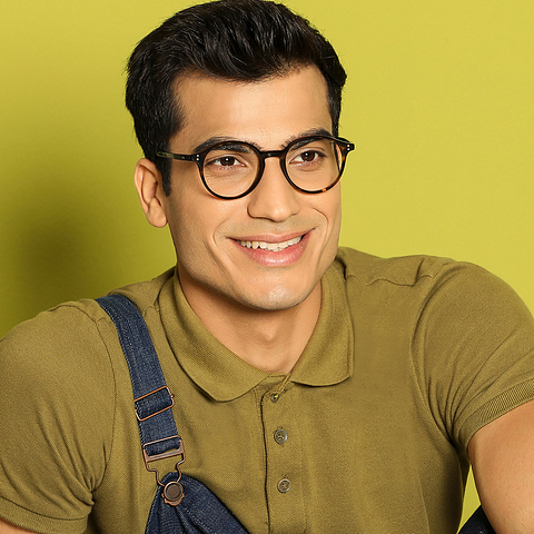 Buy Tortoise Full Rim Round Vincent Chase Classic Acetate VC E13305-C2 ...