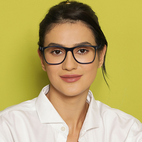 Buy Blue Transparent Full Rim Square Vincent Chase Classic Acetate VC ...