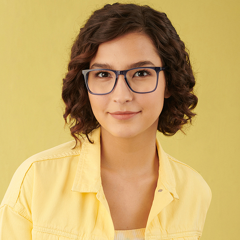 Buy Blue Transparent Full Rim Square Vincent Chase Classic Acetate VC ...