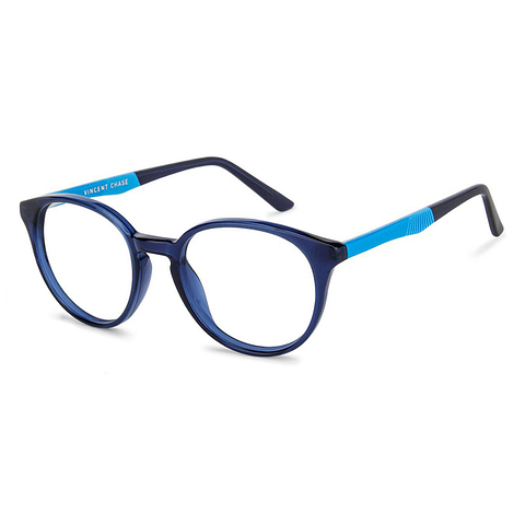 Buy Kids Glasses: Blue Transparent Sky Blue Transparent Full Rim Round ...