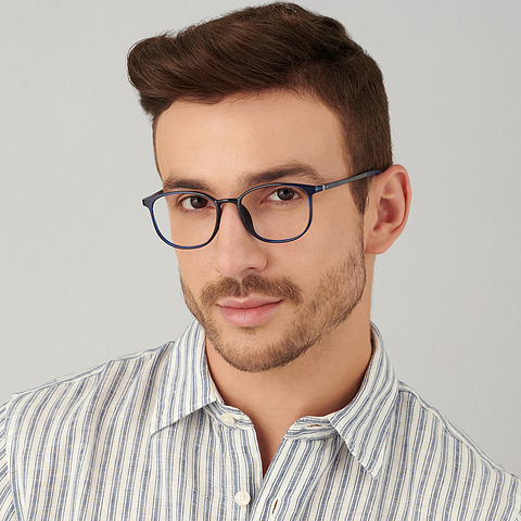 Buy Blue Block Zero Power Screen Glasses : Blue Full Rim Round Lenskart ...