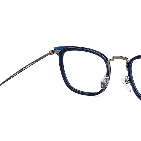 Buy Blue Block Screen Glasses: Gunmetal Blue Full Rim Square Lenskart ...